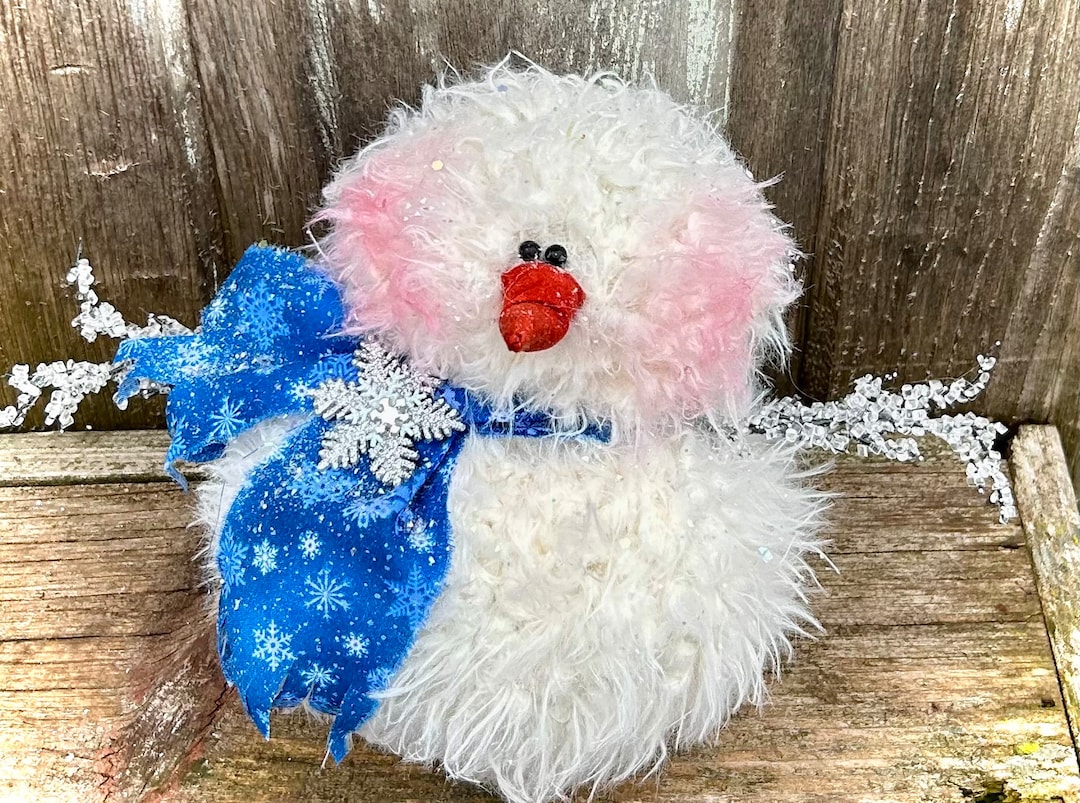Fuzzy Wuzzy Snowman Blue Snowflake - Etsy