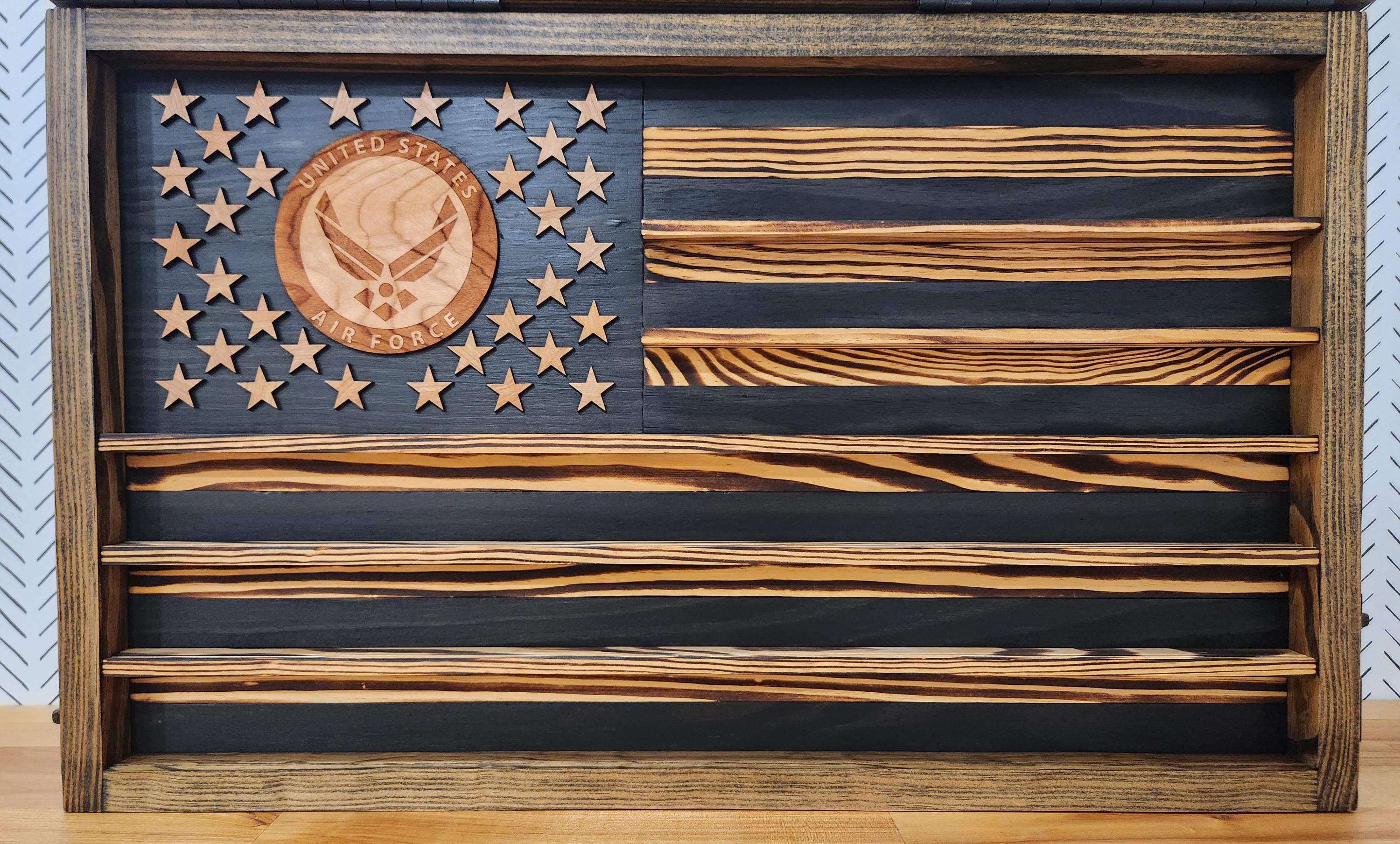 Custom Wooden Challenge Coin Flag, Personalized Emblem, Handcrafted ...