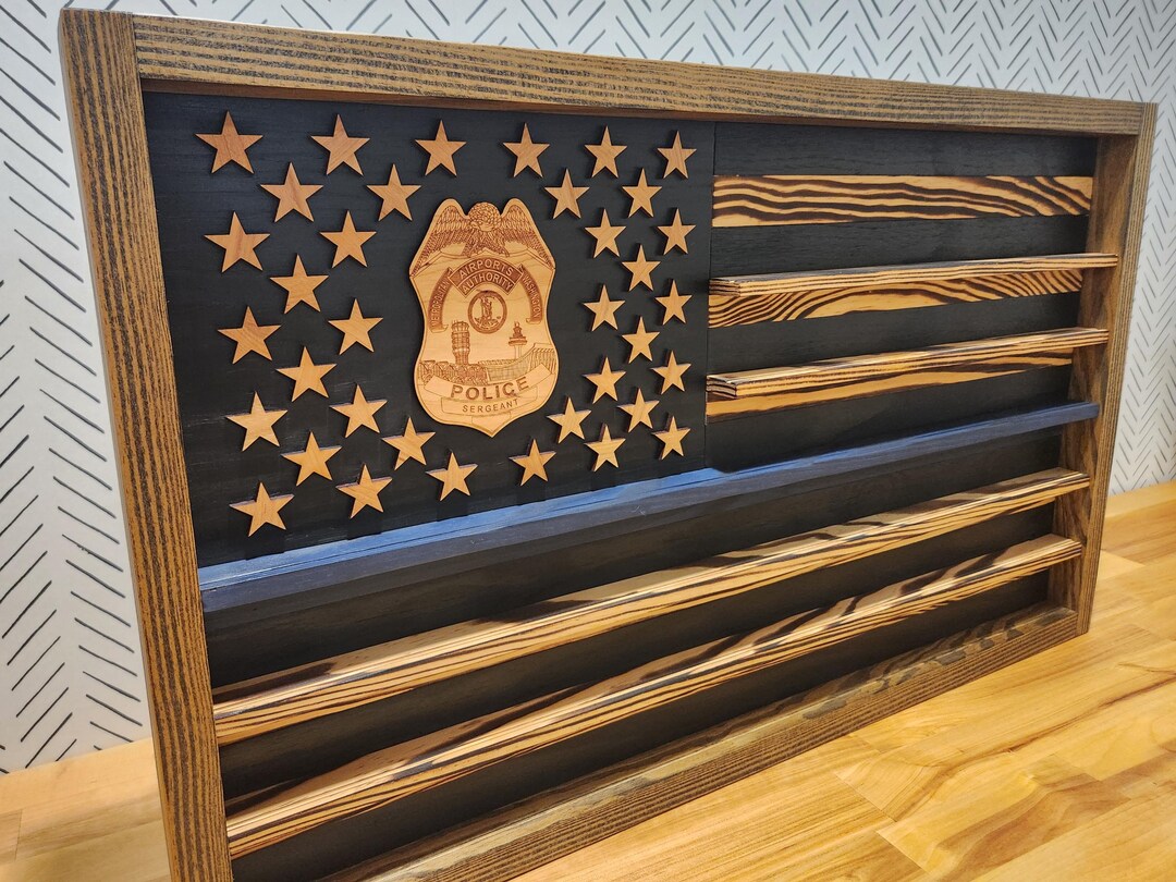 Custom Wooden Challenge Coin Flag, Personalized Emblem, Handcrafted ...