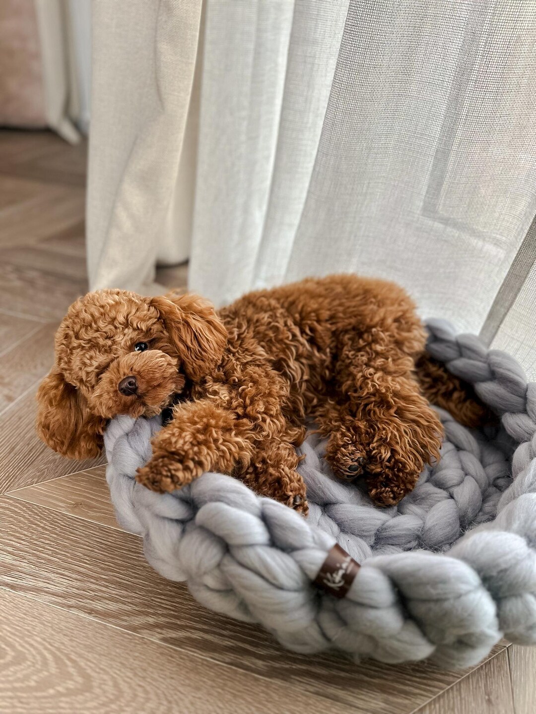 Handcrafted Merino Wool Pet Bed for Cat, Dogs Allergy-friendly ...
