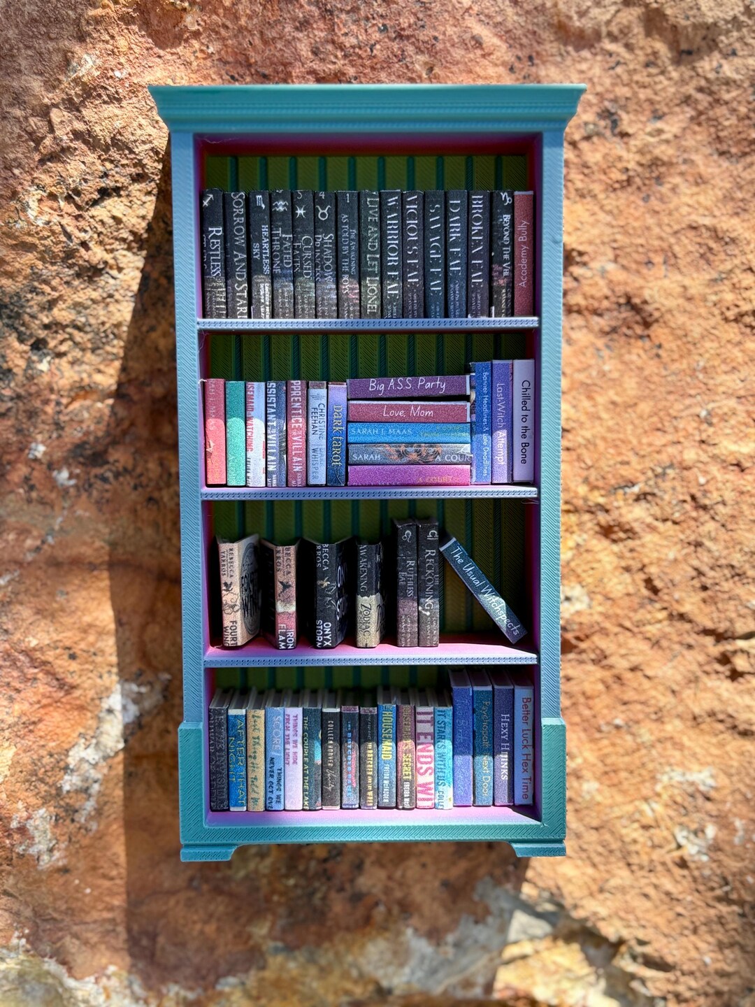 Mini Book Shelf With 48 Books - Etsy