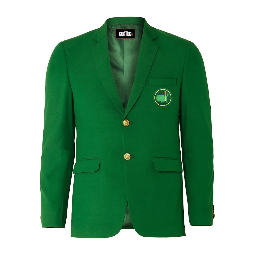 Mens Golf Green Coat Jacket Golden Button Green Sports Coat Green Golf ...