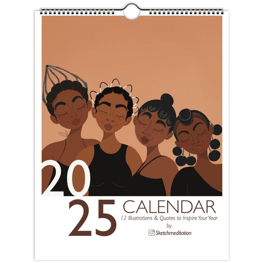 US Free Shipping | 2025 Black Art Calendar – Inspiring Quotes & Unique ...