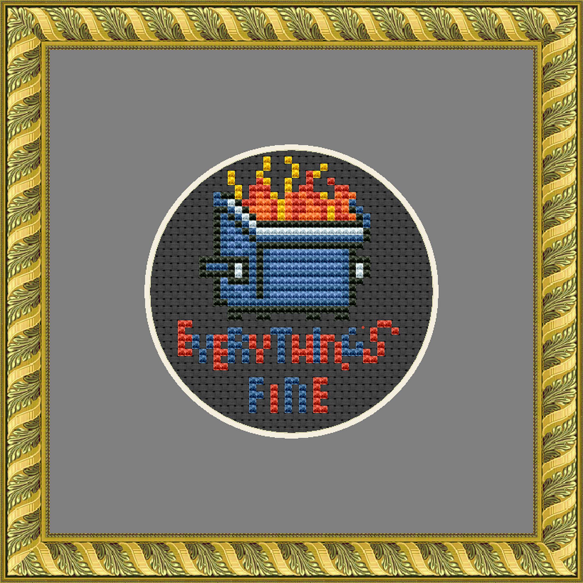 Eyerythings Fire Pattern Mini Cross Stitch Patterns Fire Mountains ...