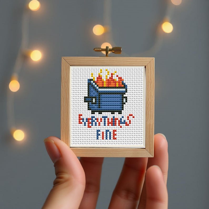 Eyerythings Fire Pattern Mini Cross Stitch Patterns Fire Mountains ...