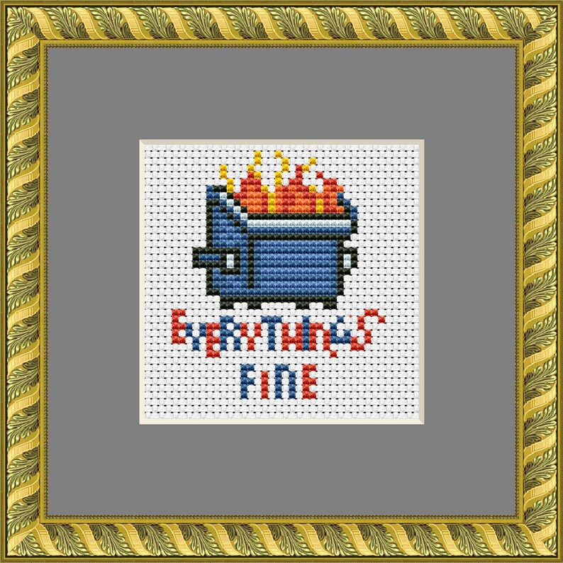 Eyerythings Fire Pattern Mini Cross Stitch Patterns Fire Mountains ...