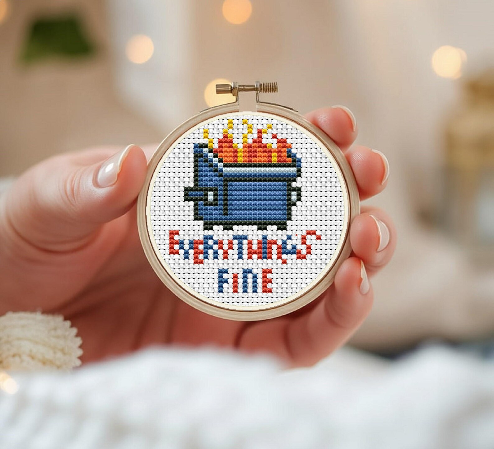Eyerythings Fire Pattern Mini Cross Stitch Patterns Fire Mountains ...