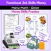 Functional Job Skills Menu Math Task Cards for Autism & Special ...