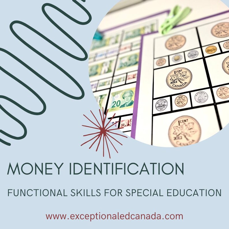 Canadian Money Identification Clip Cards: Autism, Special Education ...