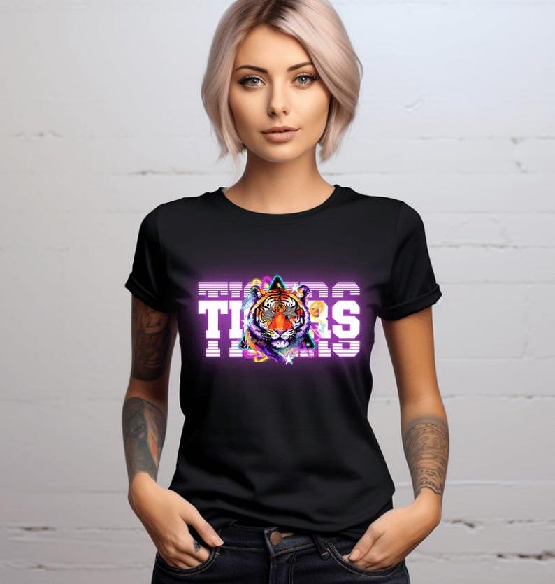 Vibrant Tiger Graphic PNG - Sublimation & DTF Print Design - Instant ...