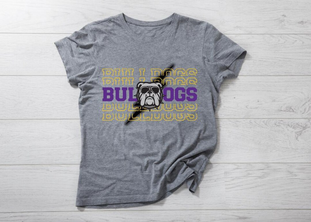 Bulldog PNG - Stacked Font PNG - Perfect for DTF and Sublimation ...
