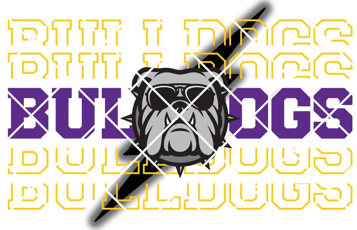 Bulldog PNG - Stacked Font PNG - Perfect for DTF and Sublimation ...