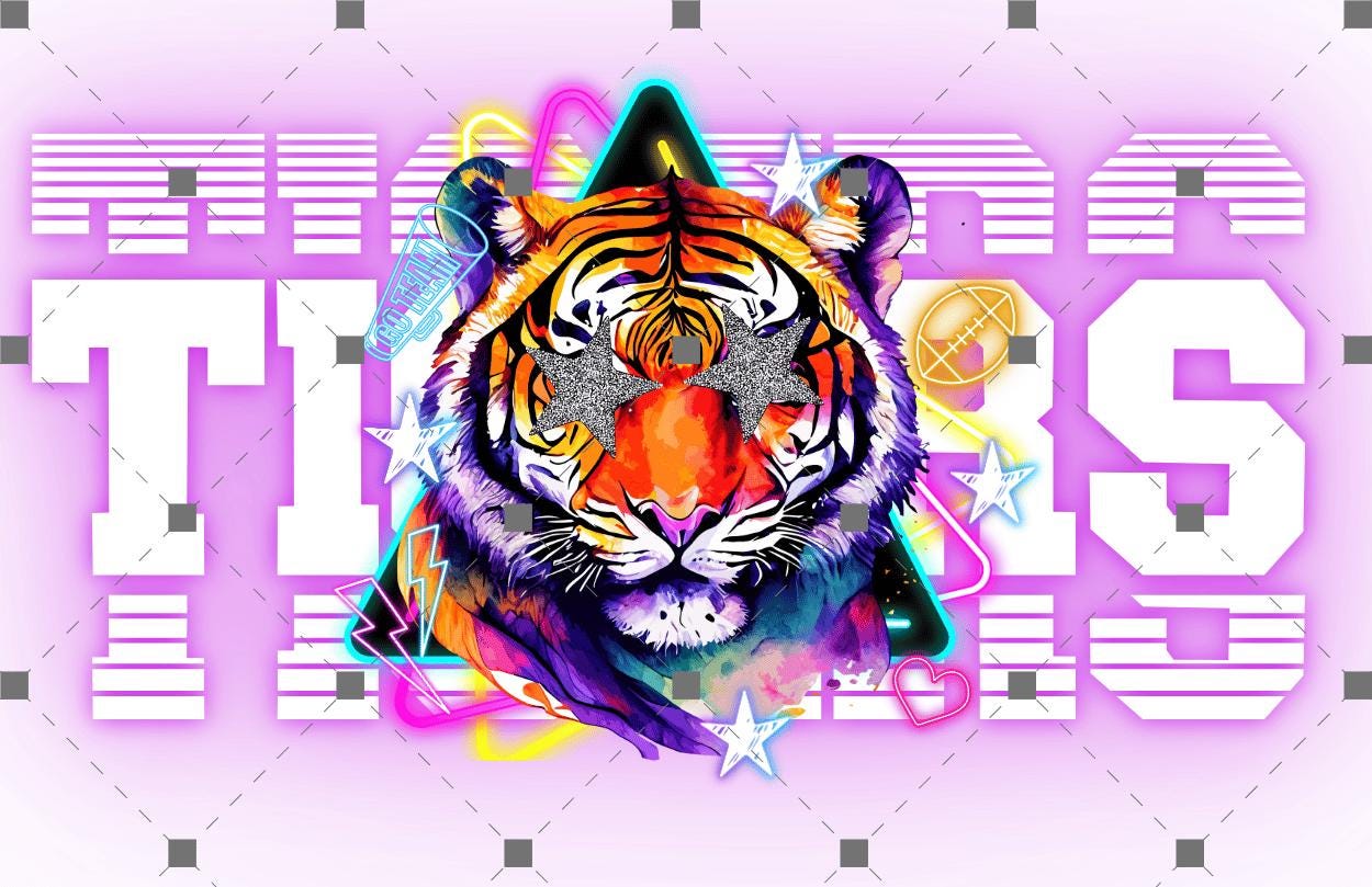 Vibrant Tiger Graphic PNG - Sublimation & DTF Print Design - Instant ...