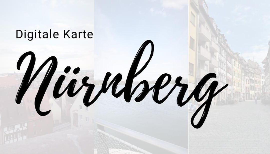Nuremberg Map Map of Nuremberg Google Maps Nuremberg Digital Map - Etsy