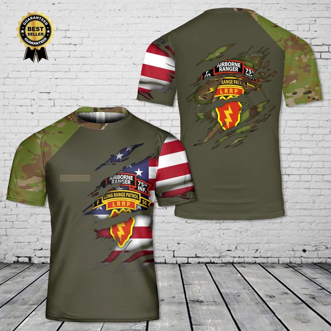 Custom Name US Army 75th Infantry Ranger Long Range Patrol T-shirt ...