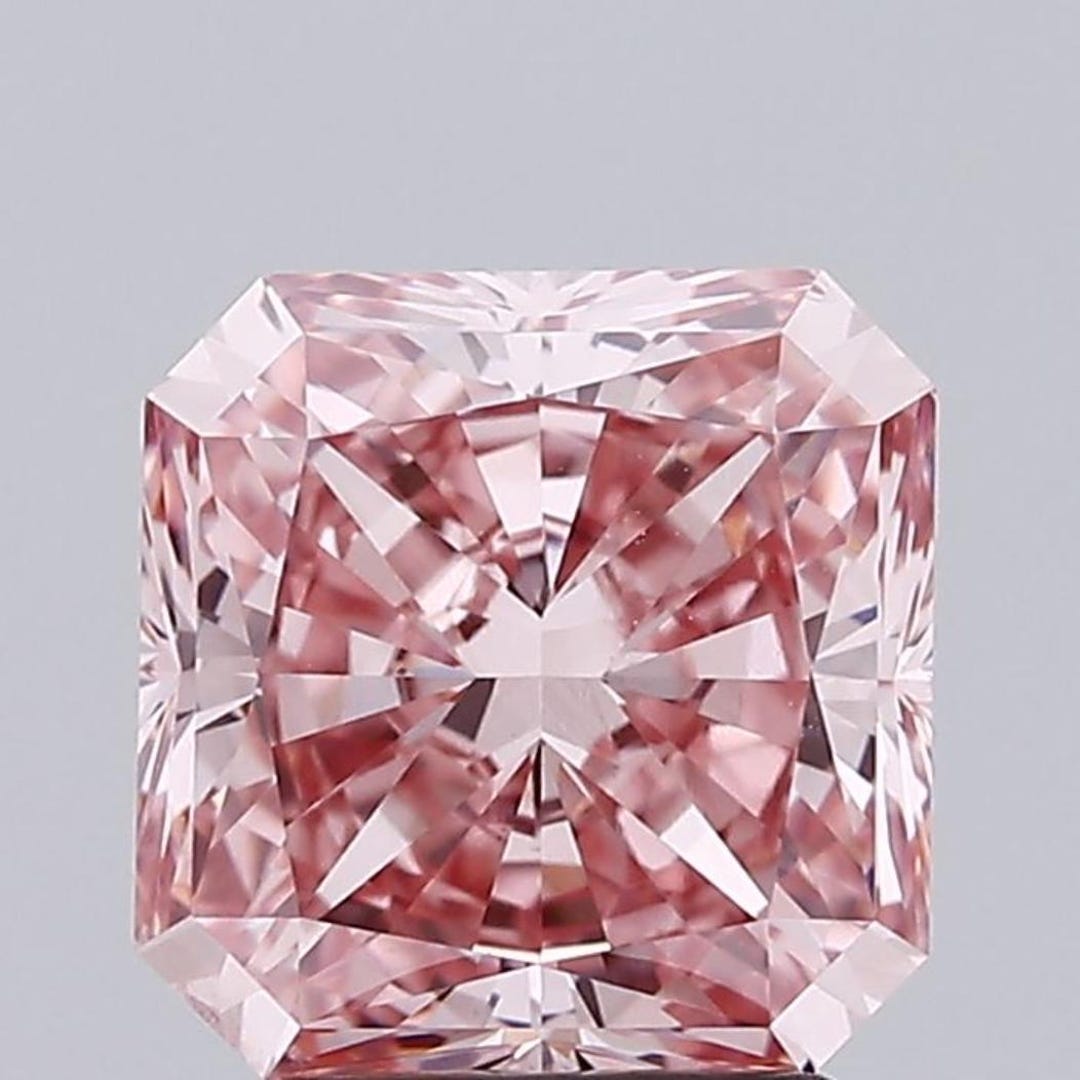 3 CT Pink Asscher Cut Lab Grown Diamond for Engagement Ring or ...