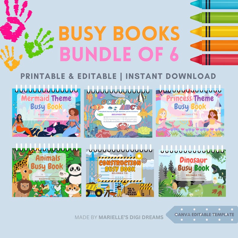 Busy Book Bundle for Preschoolers and Toddlers: Printable Activity Book ...