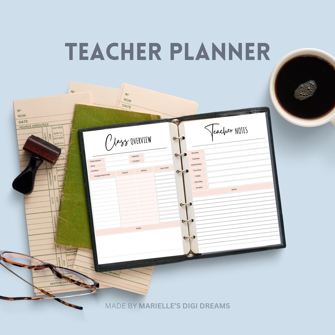 Teacher Planner 2025–2026 Digital & Printable – Academic Lesson Planner ...