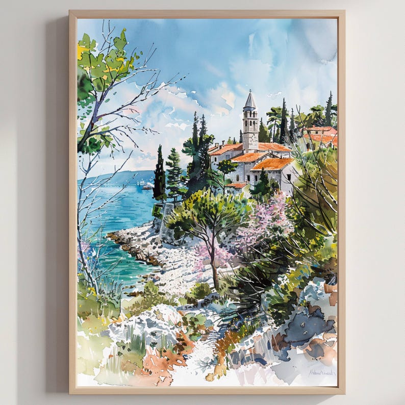 Croatia Europe Watercolor Print: European Travel Art Poster - Etsy UK