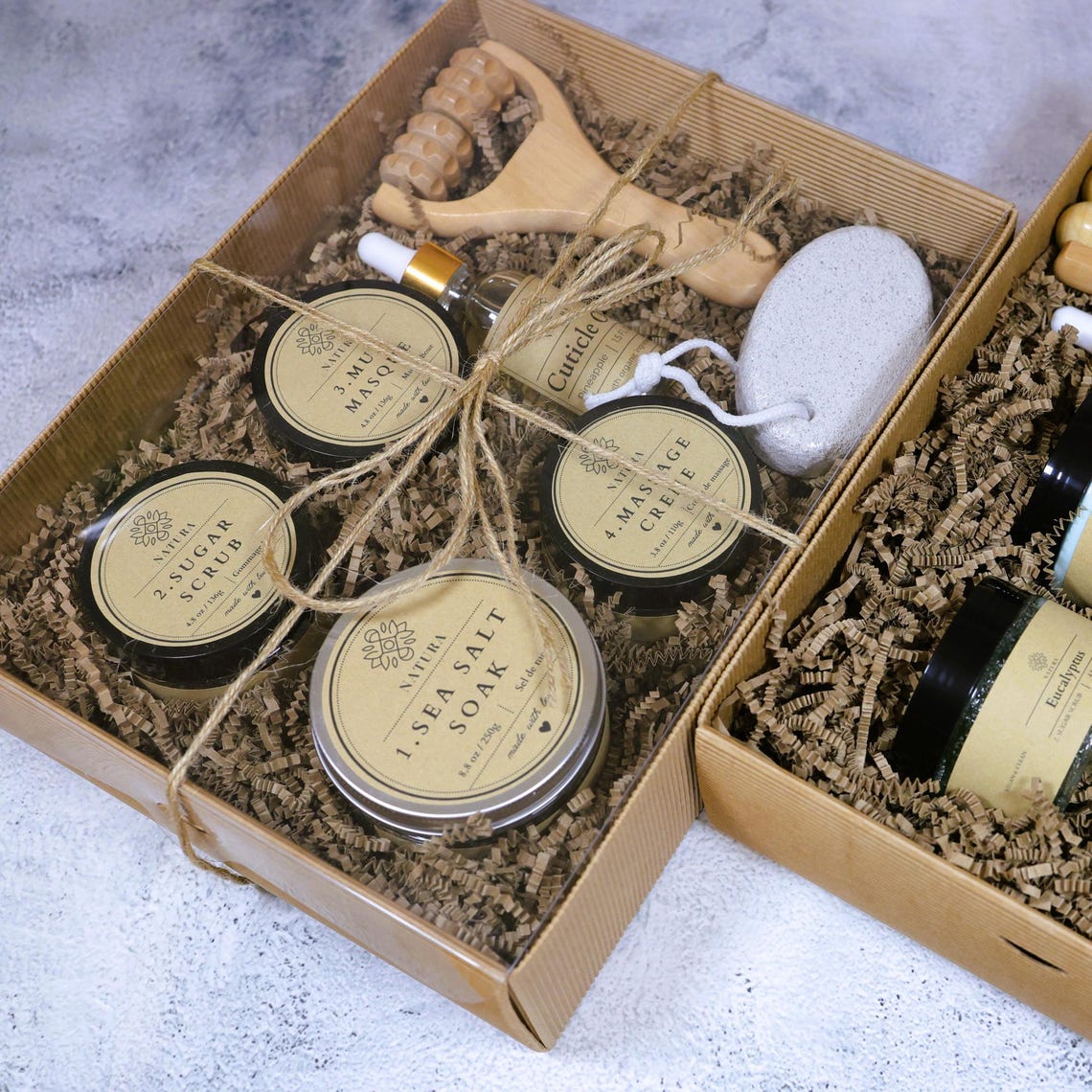 Deluxe 4-step Foot Spa Kit | Eucalyptus Sea Salt Soak, Sugar Scrub, Mud ...