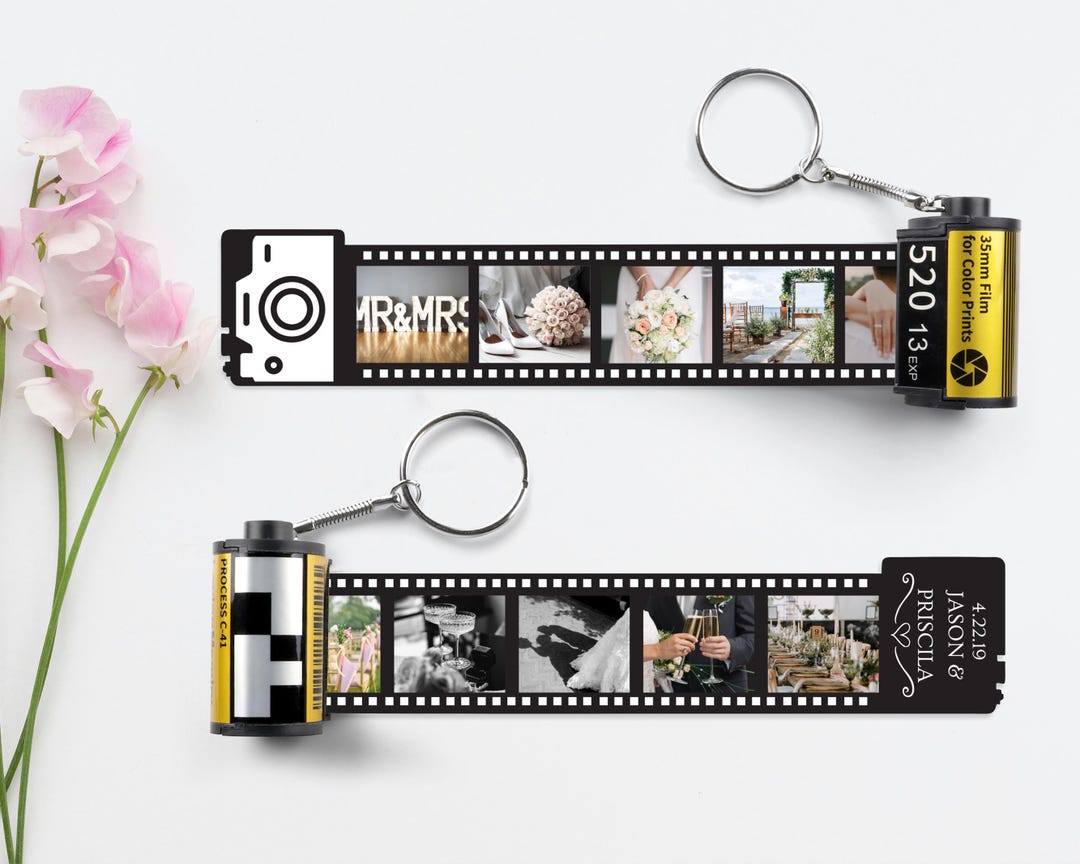 Personalized Photos Film Roll Keychain, Custom Photo Film Roll Keychain ...