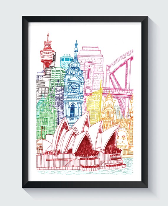 Sydney Towers Print | Etsy