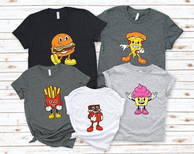 Food Costume Shirts Halloween Group Shirts Hamburger Costume Food Group ...