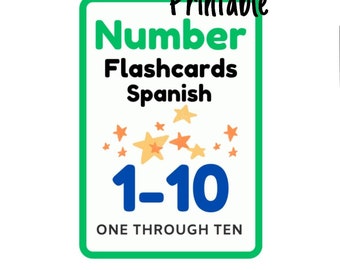 Spanish & English Number Flashcards 0-100 Counting Practice - Etsy