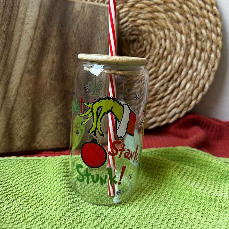 Grinch Plastic Clear Cup - Etsy