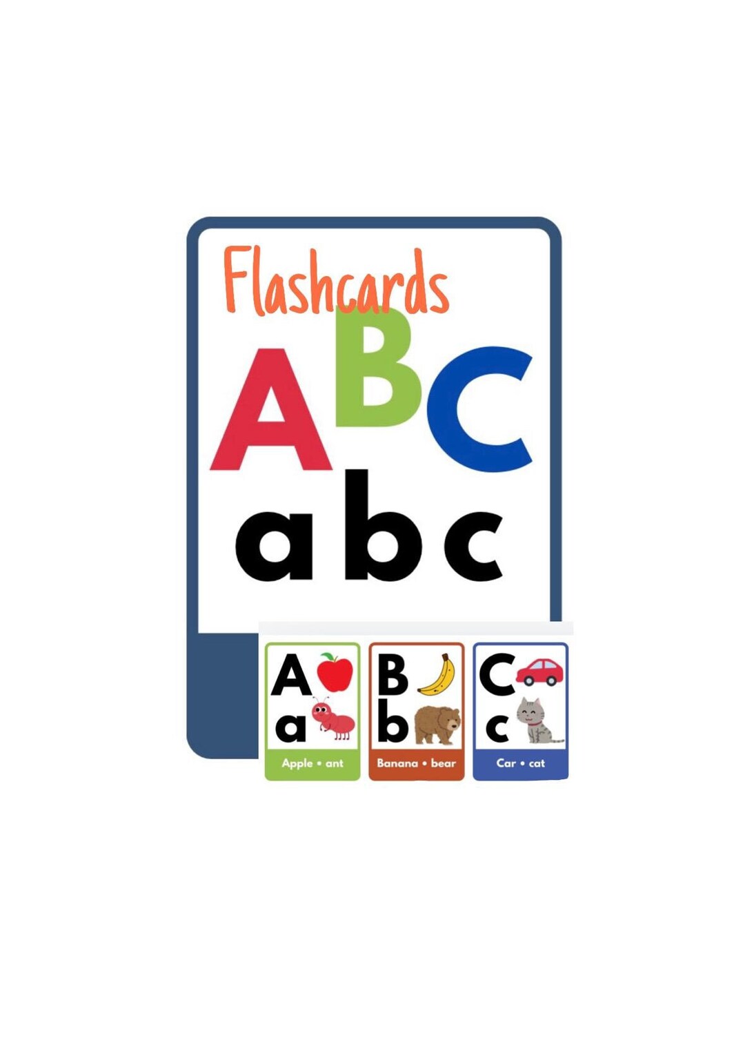 ABC Flashcards Printable - Etsy