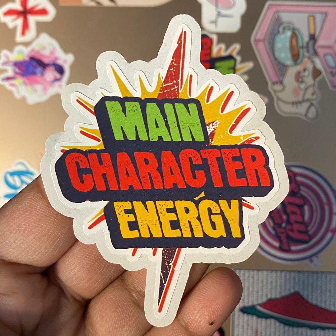 Main Character Energy Sticker Notebook Planner Laptop Die Cut ...