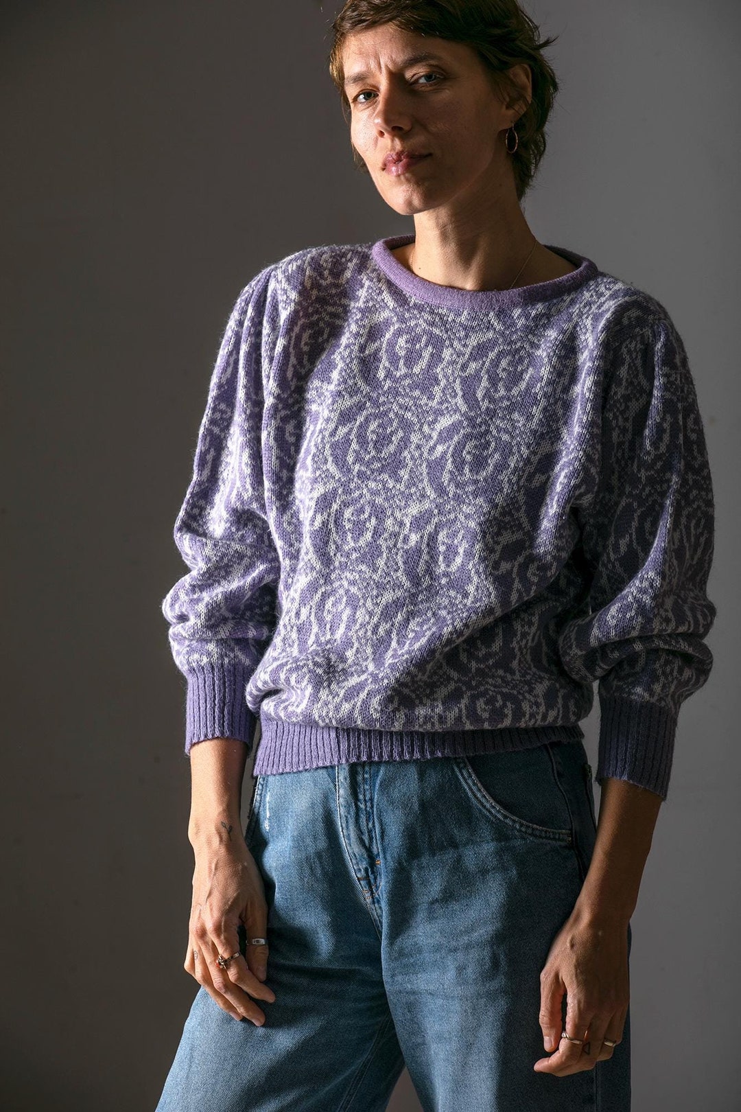 Vintage Pastel Sweater Made in Finland/casual Wool Pullover/size M - Etsy