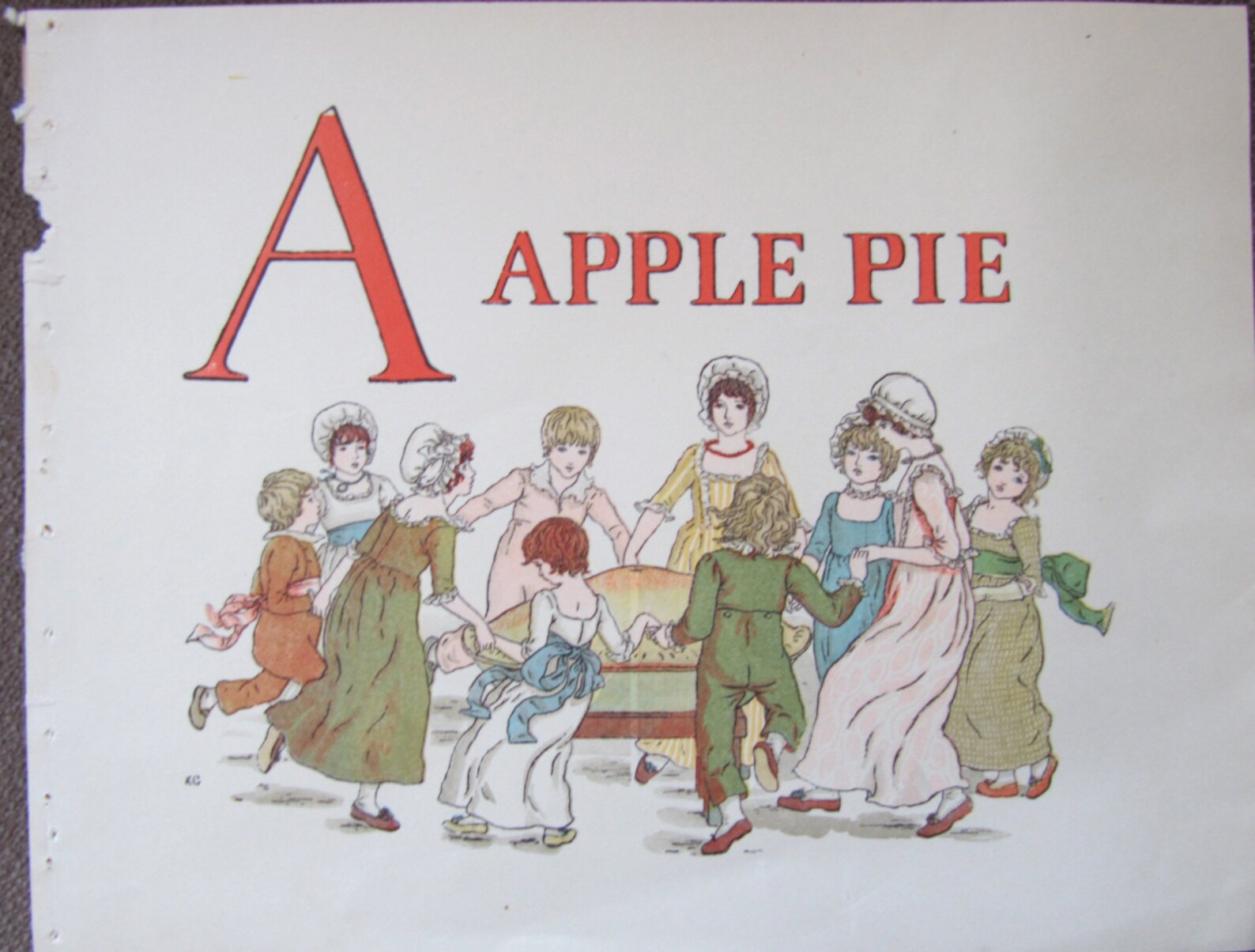 Kate Greenaway A Apple Pie Book Pages Delightful Illustrations - Etsy