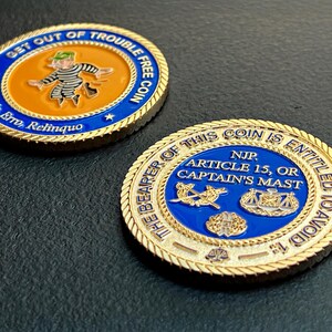Get Out of Jail Free JAG Challenge Coin SJA Coin Military Lawyer Coin ...