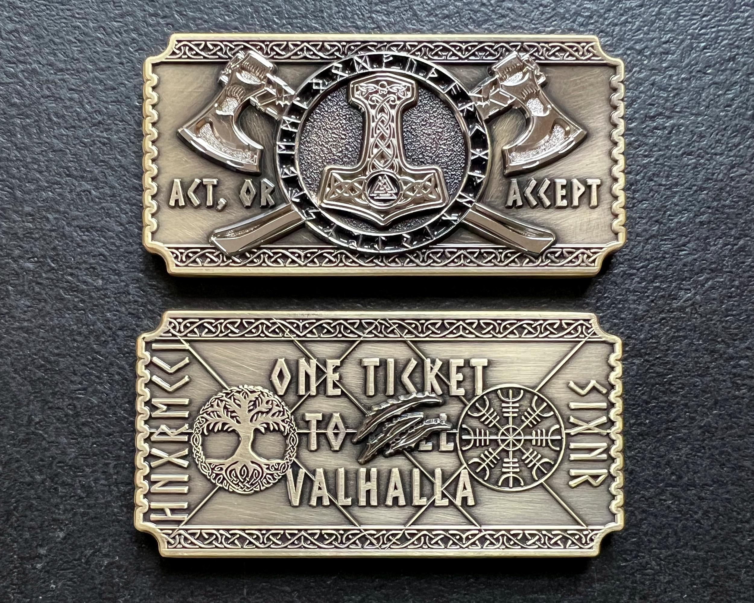 Valhalla Challenge Coin Viking Coin Norse Coin Military Challenge Coin ...