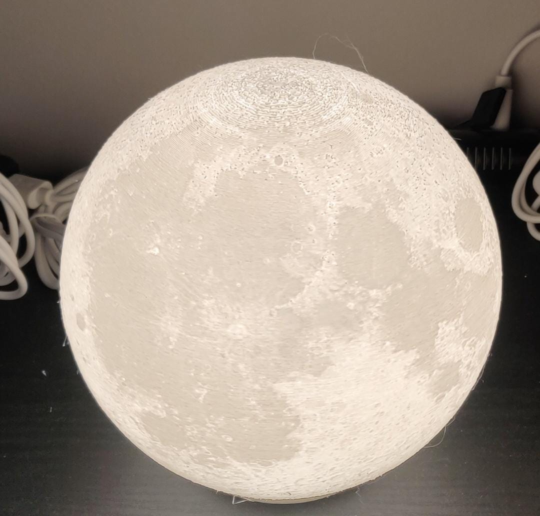 Mini Lamp Bedside Table USB Lamp Presence Light Ambience Moon Light 3D ...