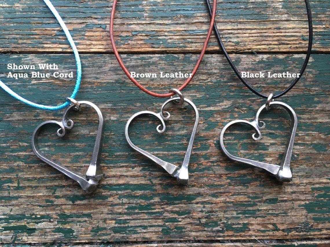 Valentines Day Heart Pendant Necklace Made With Authentic - Etsy