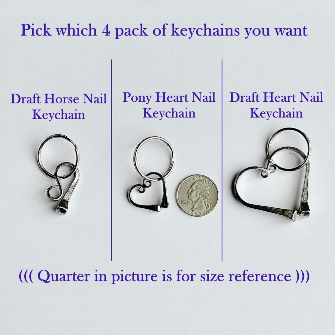 Horseshoe Nail Equestrian Keychains - Etsy