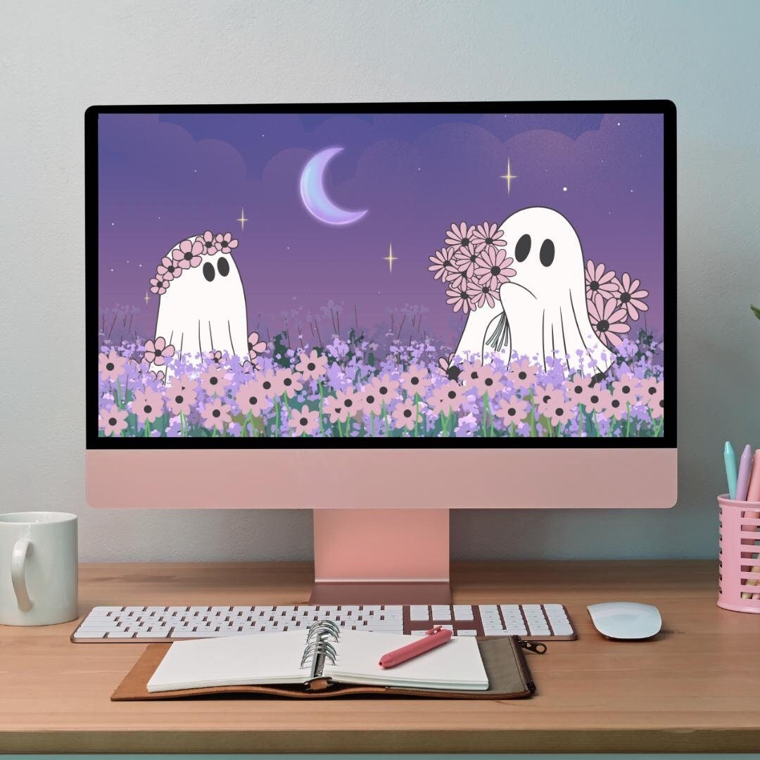 Halloween Desktop Wallpaper, Scary and Cute Background, Ghost Laptop ...