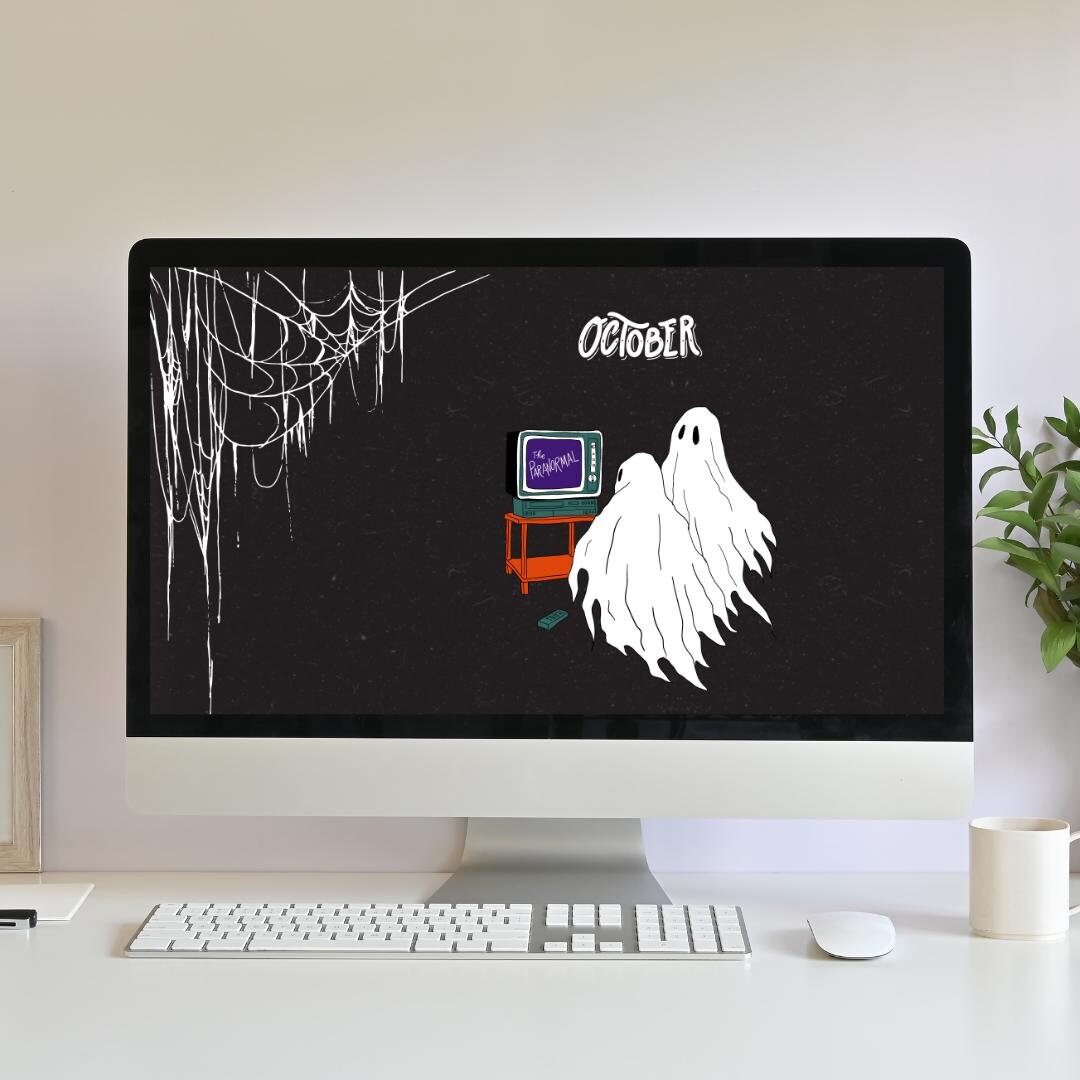 Halloween Desktop Wallpaper, Scary Background, Ghost Laptop Wallpaper ...