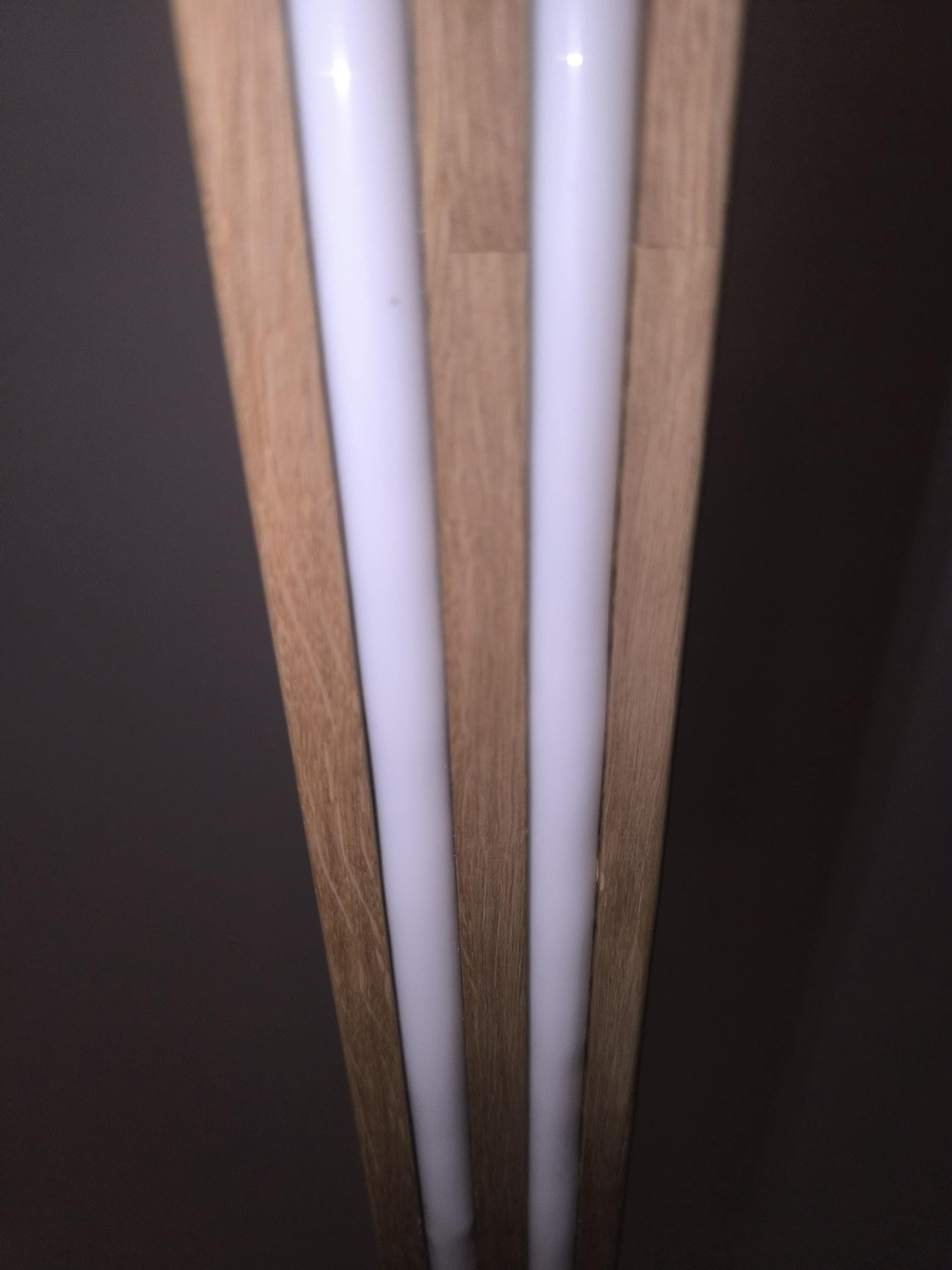 Oak Wood, Pendant Light, Modern Linear LED Lighting by Woodpecker World - Etsy