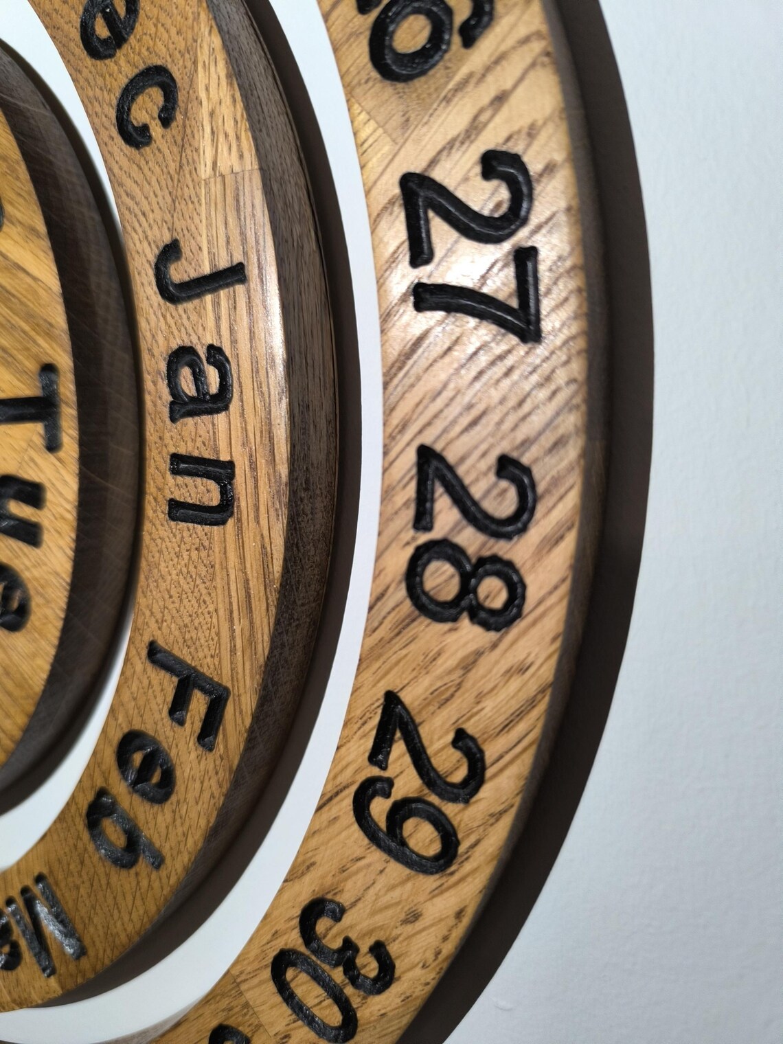 Woodpecker Wooden Perpetual Calendar, Wall Spinning Calendar, Forever ...