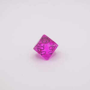 Temporal Embrace -pink and Clear Resin Dice, Polyhedral Dice Set, RPG ...
