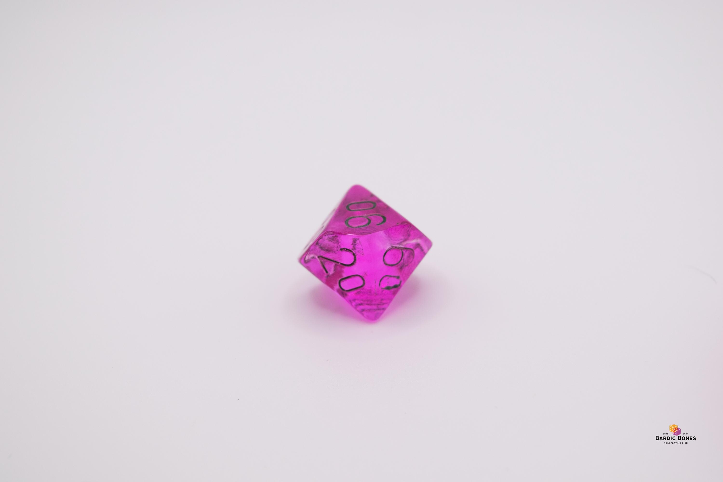 Temporal Embrace -pink and Clear Resin Dice, Polyhedral Dice Set, RPG ...