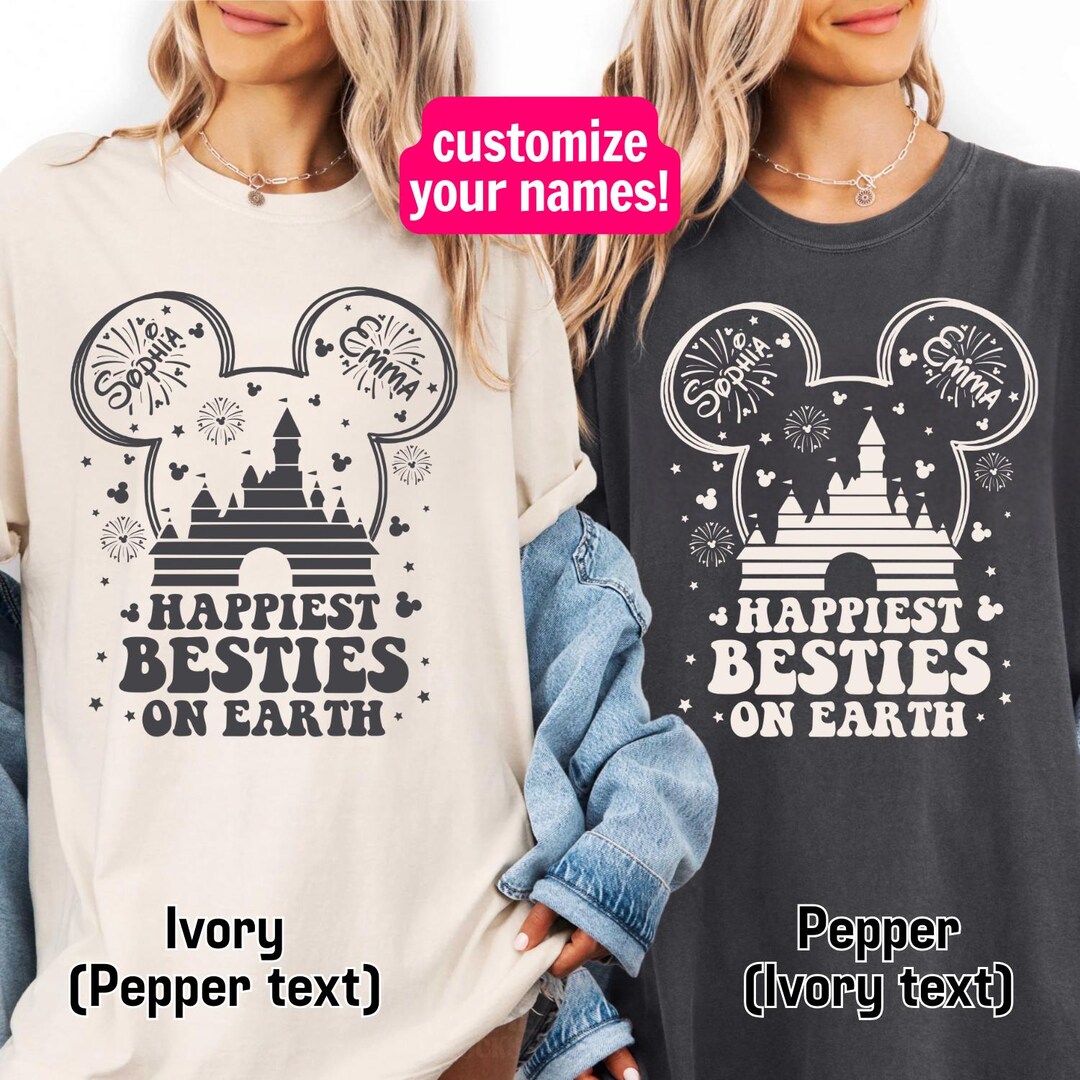 Custom Disney Best Friends Shirt, Happiest Besties on Earth T-shirt ...
