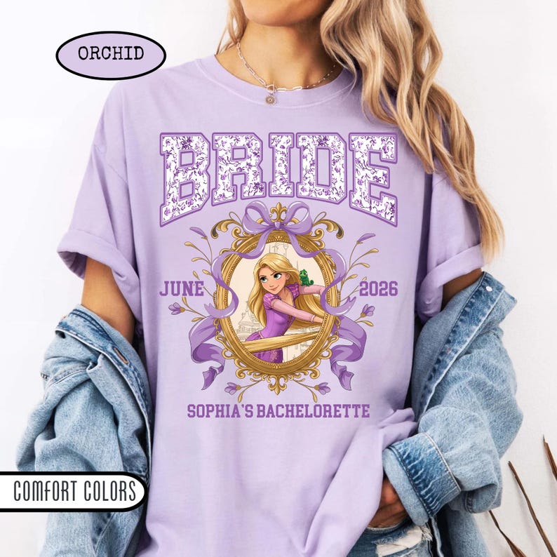 Coquette Princess Bachelorette Shirt, Disney Cinderella Bride T-shirt ...