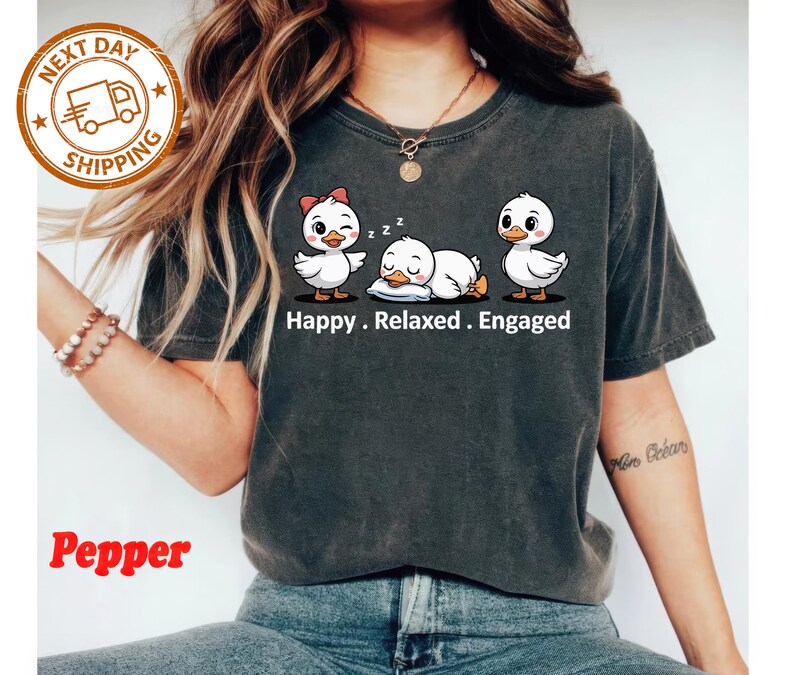 Happy Relaxed Engaged Silly Goose ABA Shirt, Comfort Colors® Behavior ...