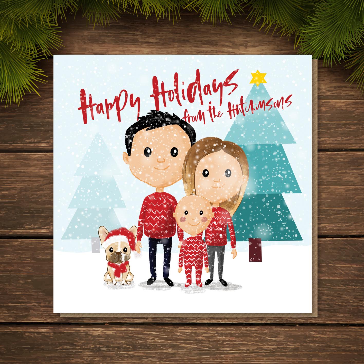 Christmas Card With Family