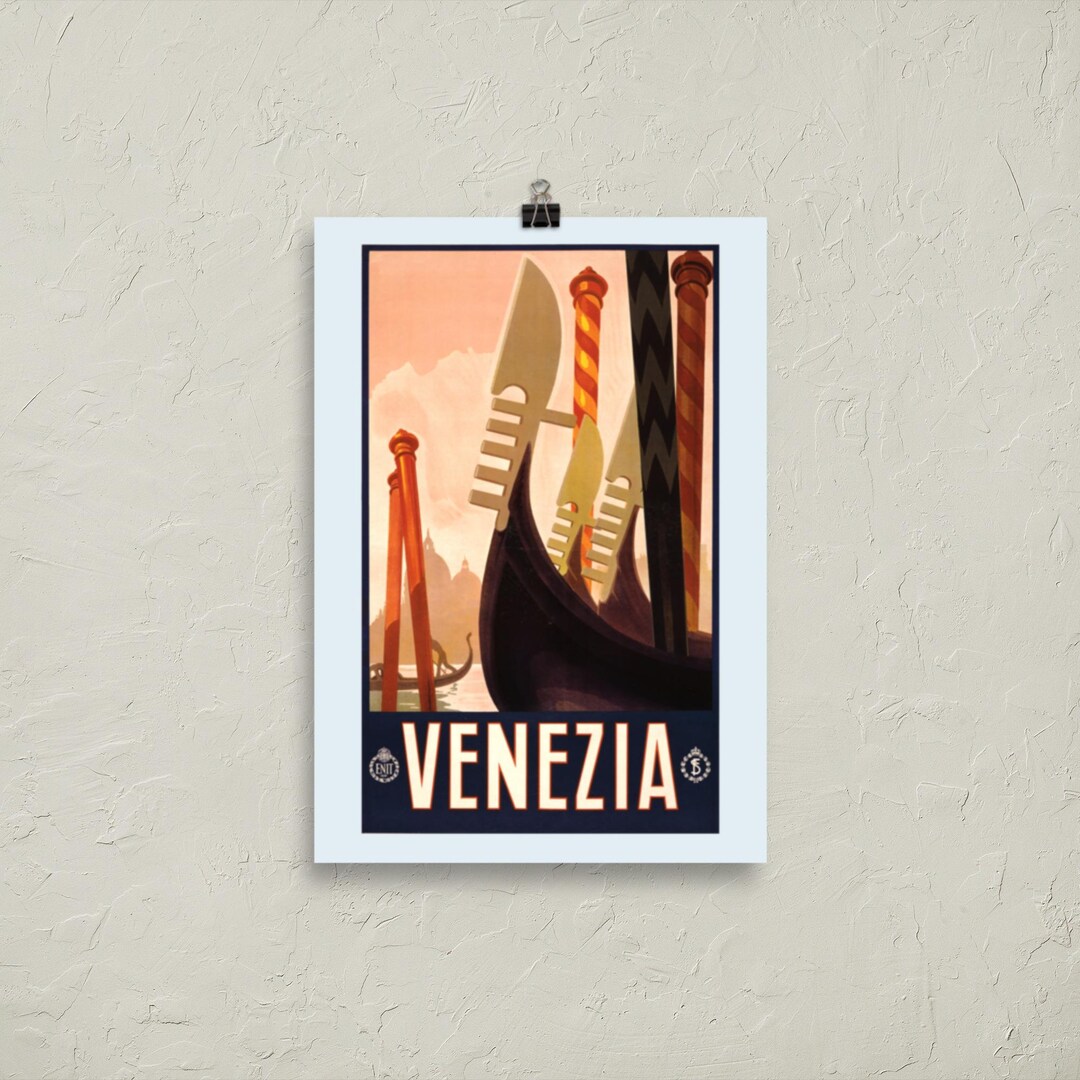 Venice 1930s Poster Historic Italy Vintage Travel Poster Home Decor ...