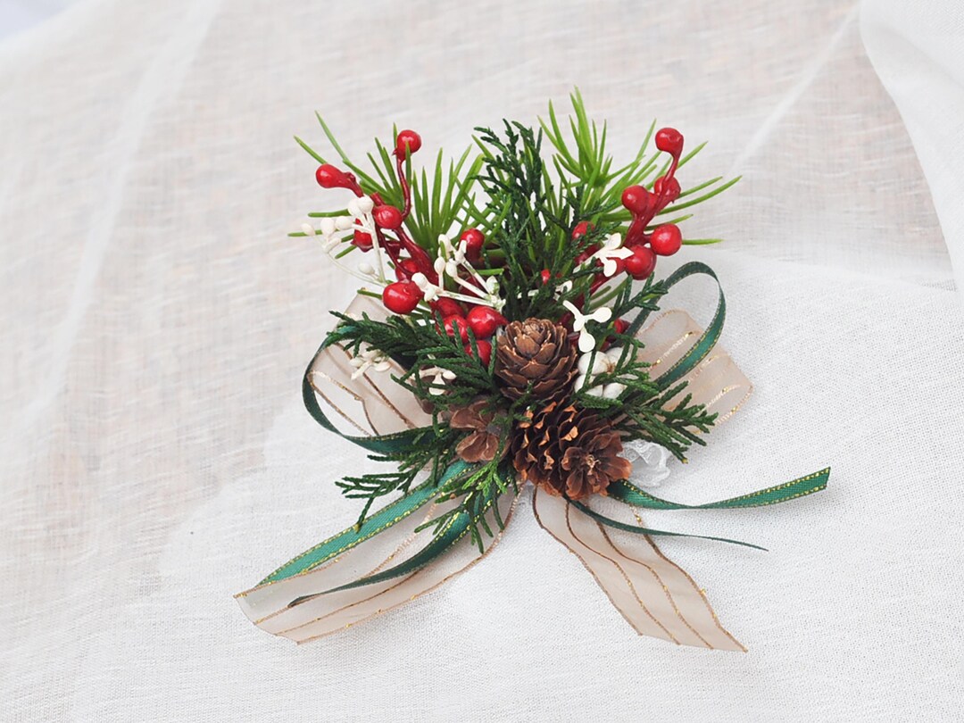 Classic Christmas Corsage/christmas Corsage Gift/baby Shower Corsage ...